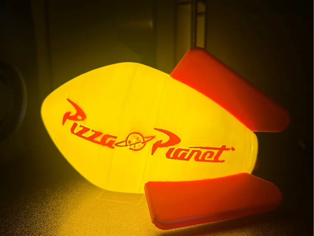 Pizza Planet Rocket by How2Design MakerWorld: Download Free 3D Models