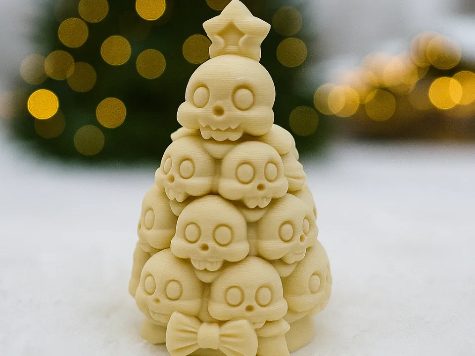 Spooky Christmas Skull Tree - Free 3D Print Model - MakerWorld