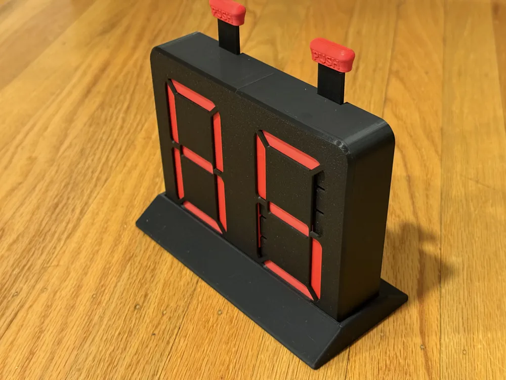 Stand for 7 Segment Double Digit Counter - Free 3D Print Model - MakerWorld