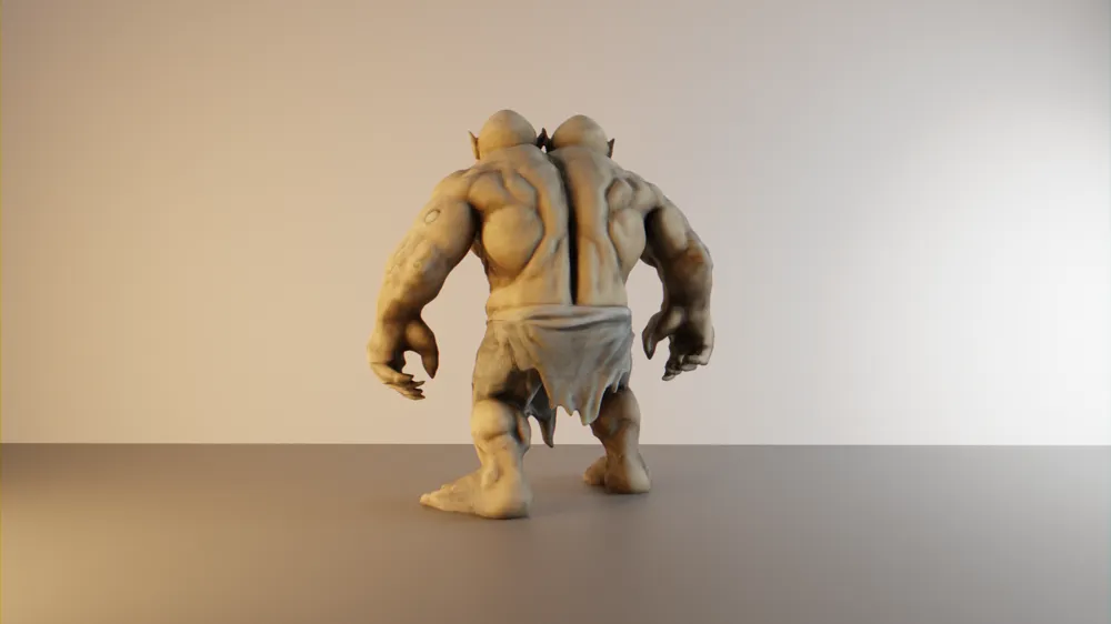 Two headed ogre for DND / tabletop wargames by everythingDND MakerWorld: Download Free 3D Models