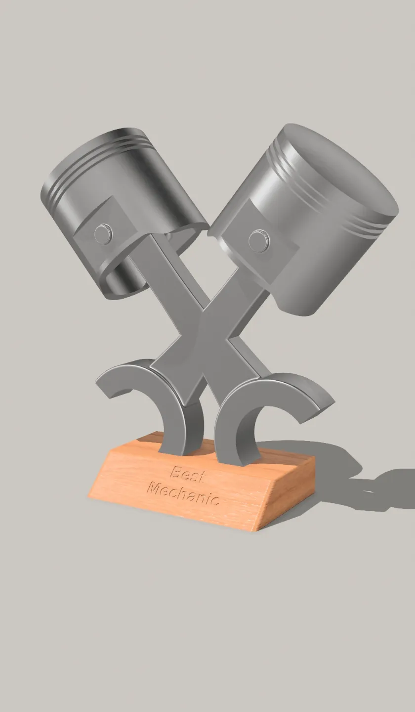 2 piston Best Mechanic Trophy by mito.sax19 - MakerWorld