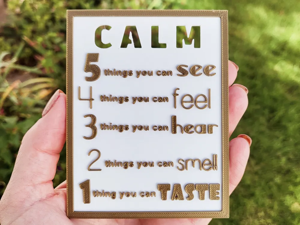 5-4-3-2-1 Calming Technique - Free 3D Print Model - MakerWorld