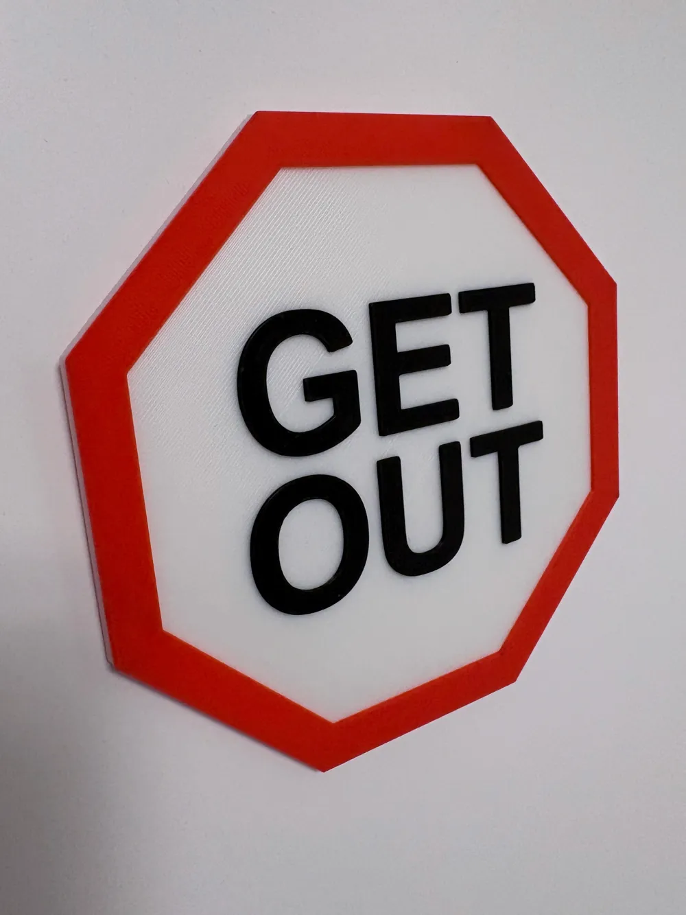 "RAUS" Türschild - Stoppschild-Stil – Kostenloses 3D-Druckmodell ...