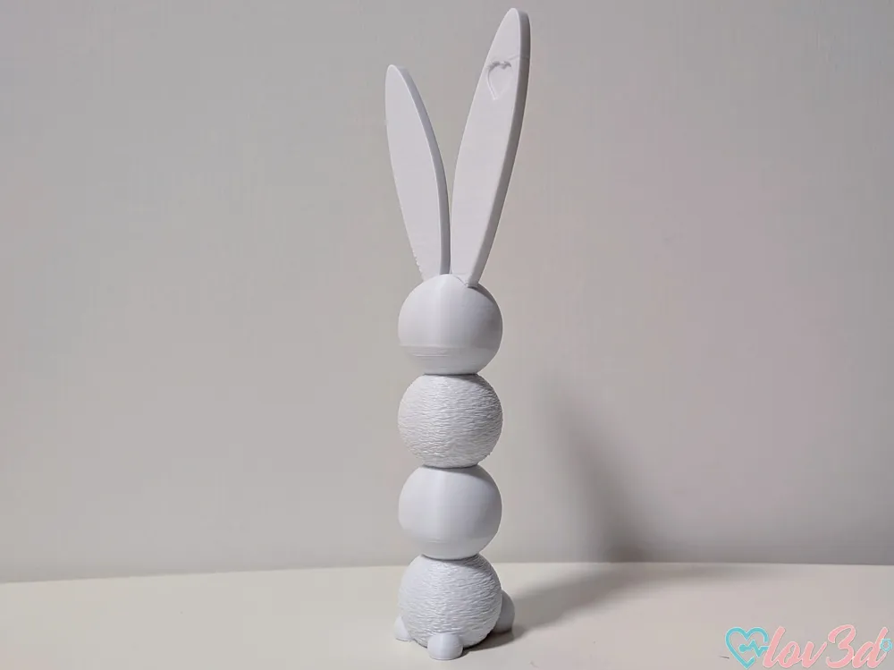Modern Boho Easter Bunny - Textured Stack - Free 3D Print Model ...