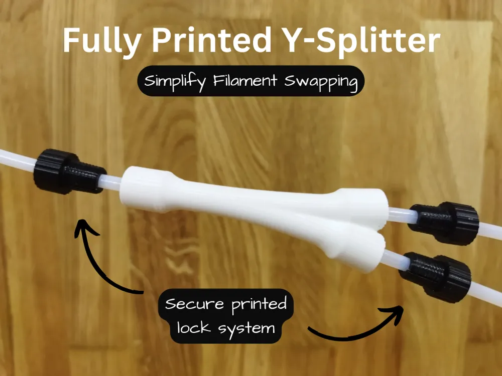 Fully Printed Y-Splitter - Free 3D Print Model - MakerWorld