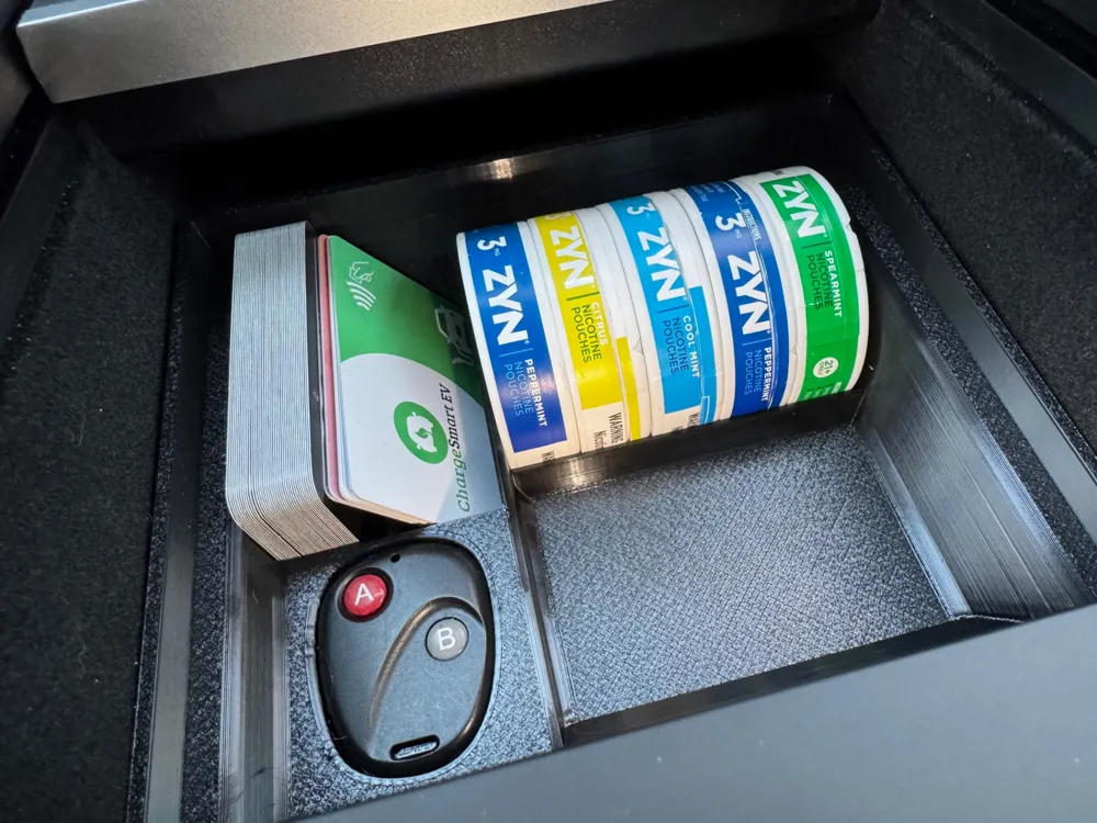 Tesla Model Y Juniper Storage Bin Zyn Holder - Free 3D Print Model ...