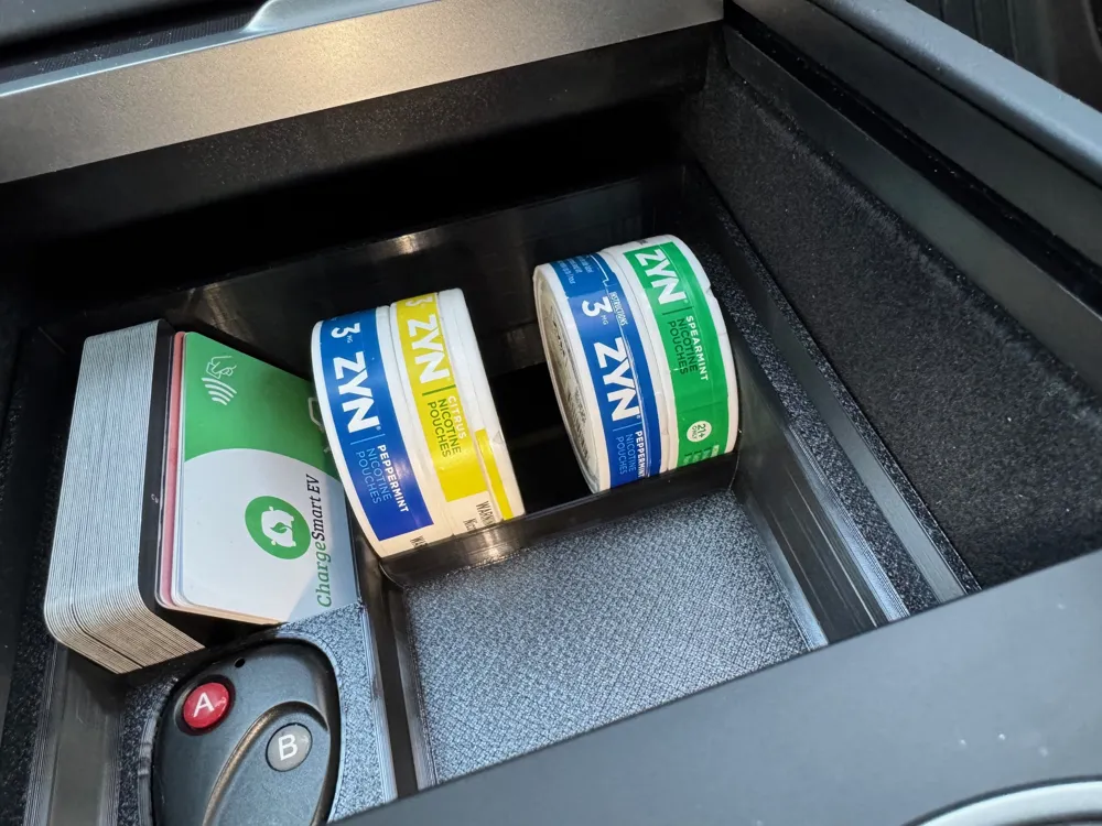 Tesla Model Y Juniper Storage Bin Zyn Holder - Free 3D Print Model ...