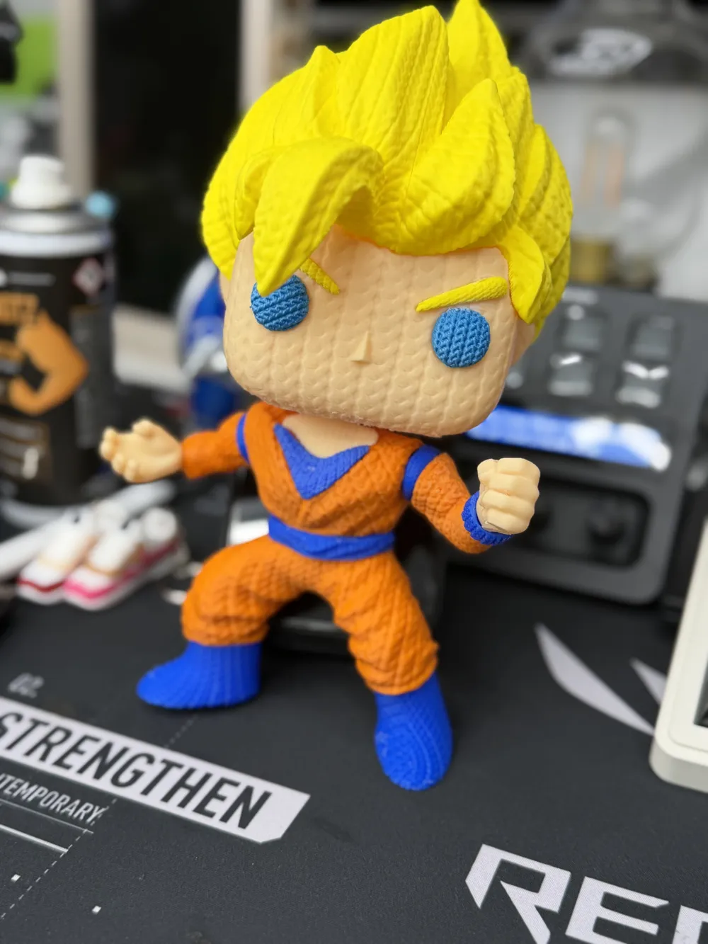 Goku Knitted SSJ 1 No AMS - Free 3D Print Model - MakerWorld