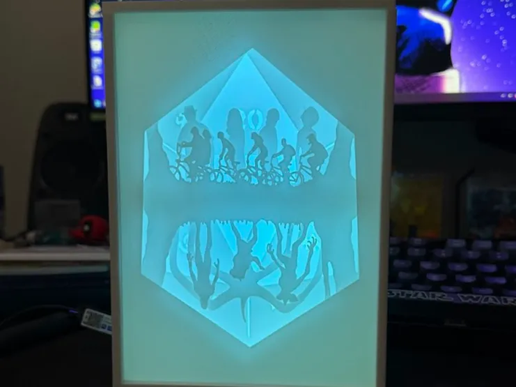 Stranger Things Shadow Box - Free 3D Print Model - MakerWorld