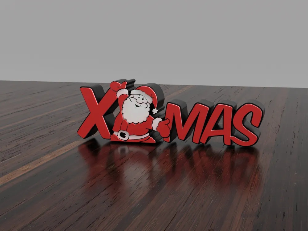 XMAS - LOGO - Free 3D Print Model - MakerWorld