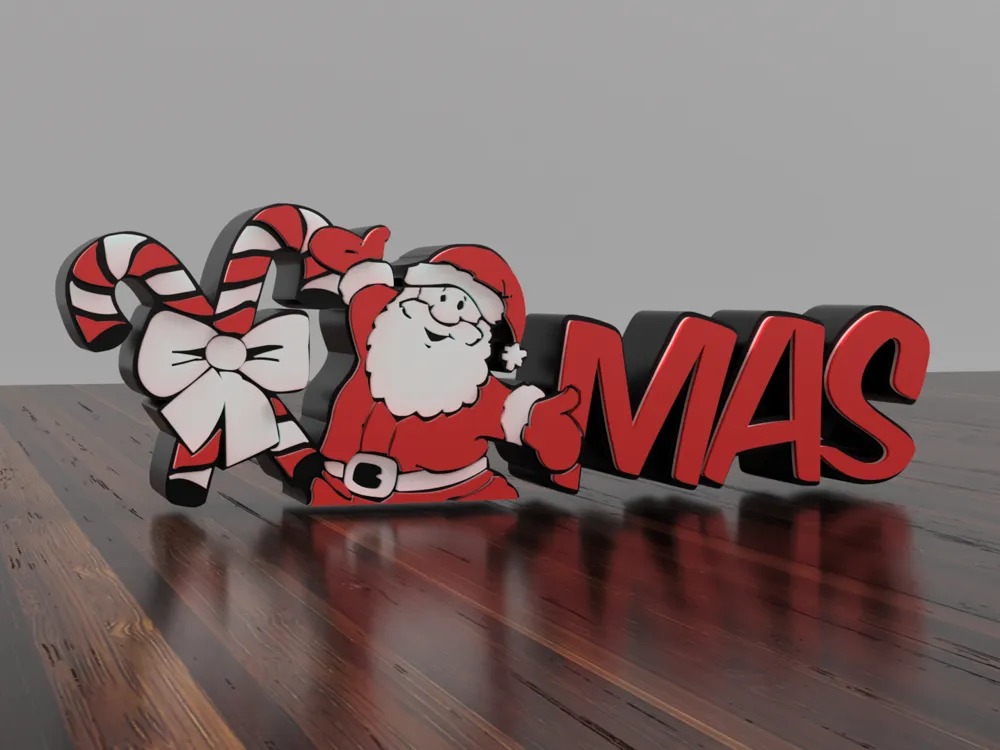 XMAS - LOGO - Free 3D Print Model - MakerWorld