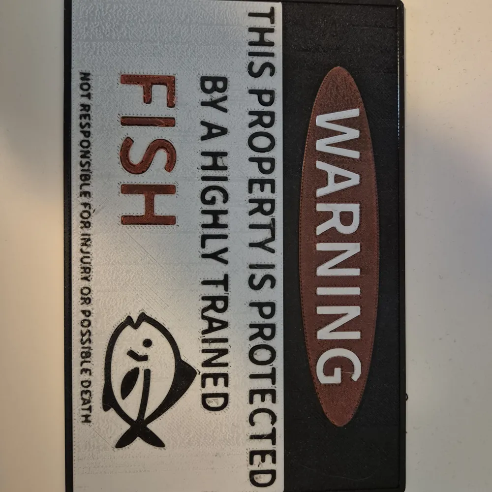 Warning sign aquarium by Trust3DMakerWorld: Download Free 3D Models