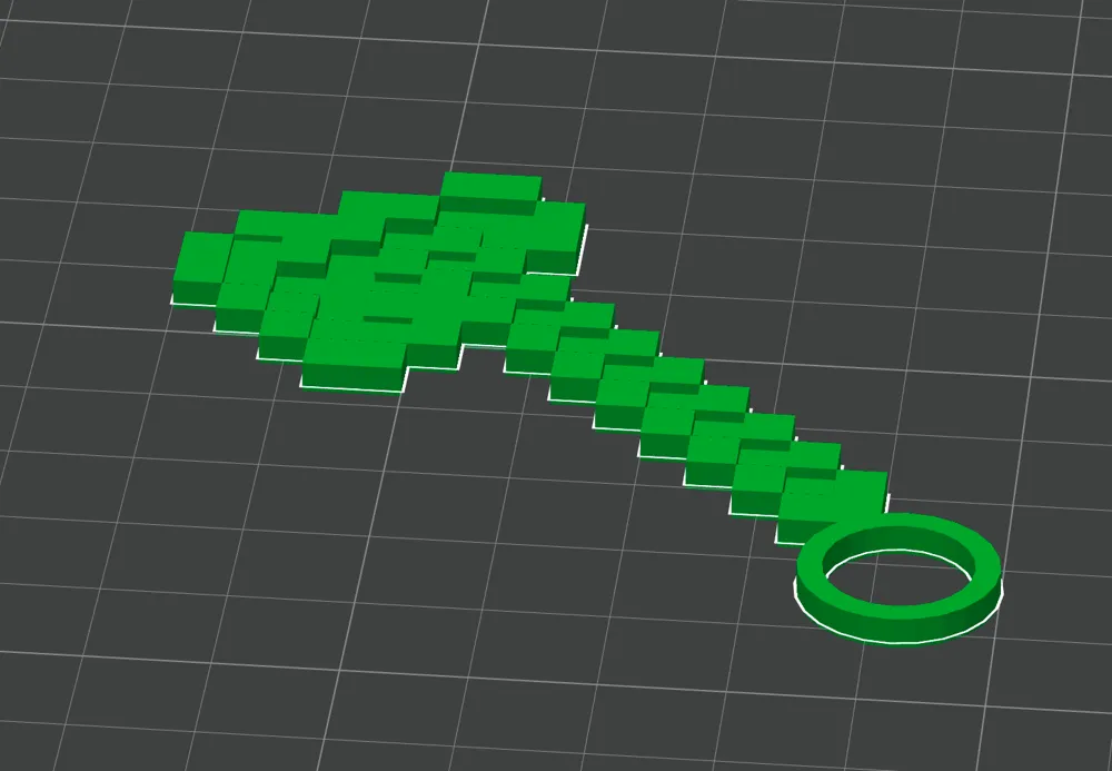 Minecraft axe keychain by OliversModeling - MakerWorld