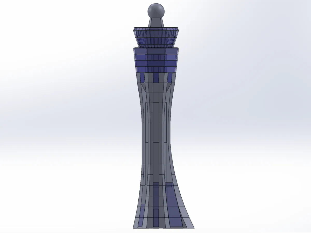 Incheon Airport Control Tower - Free 3D Print Model - MakerWorld