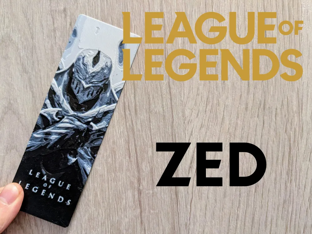 Zed League of Legends Bookmark - Free 3D Print Model - MakerWorld