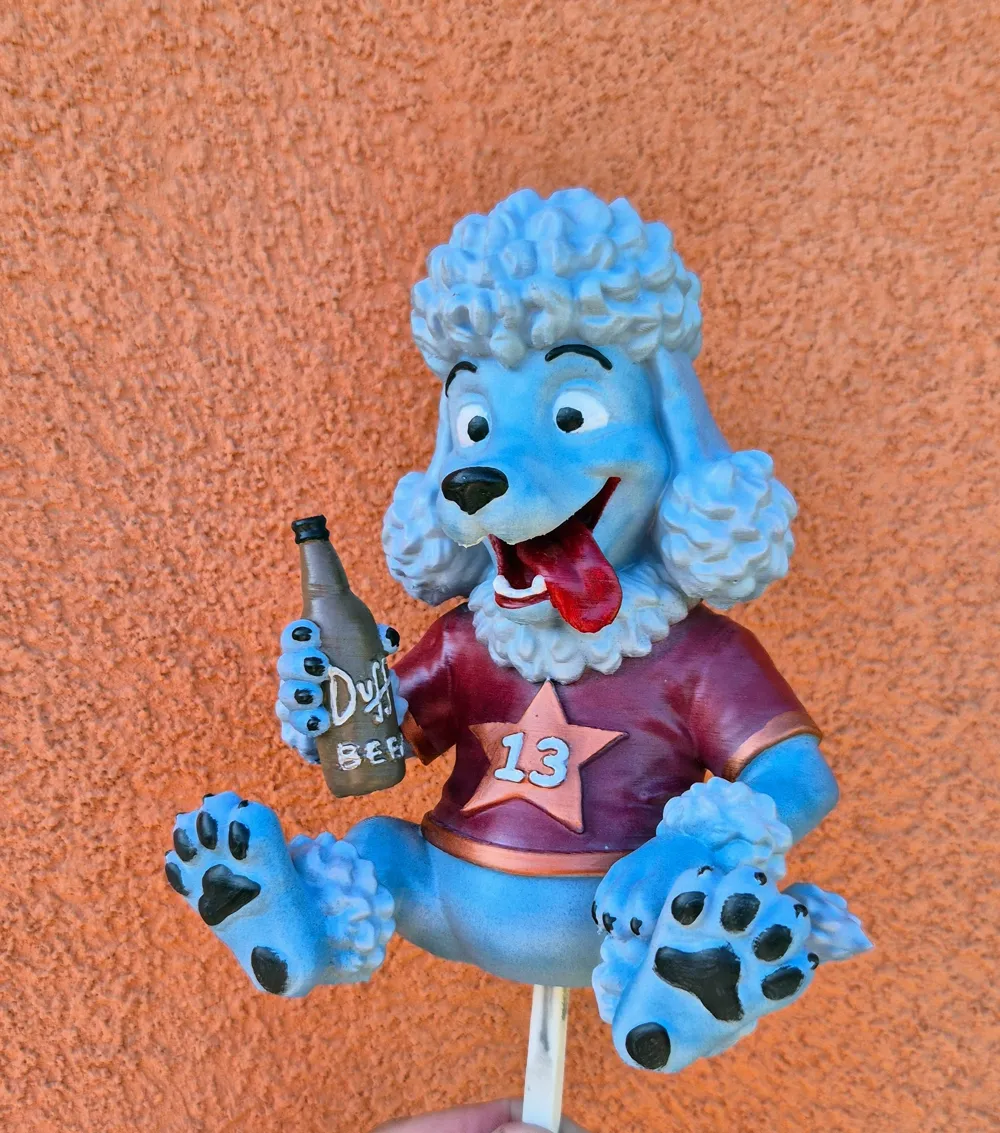 Poodle Party Animal – Fun Figure, drunk , alcohol - Free 3D Print Model ...