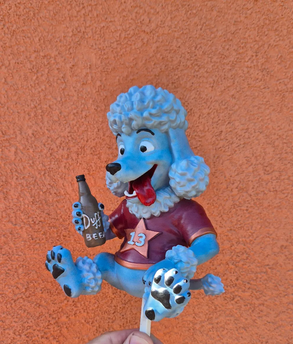 Poodle Party Animal – Fun Figure, drunk , alcohol - Free 3D Print Model ...