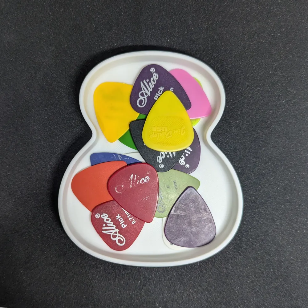 Acoustic Jumbo - Guitar Pick Tray - Free 3D Print Model - MakerWorld