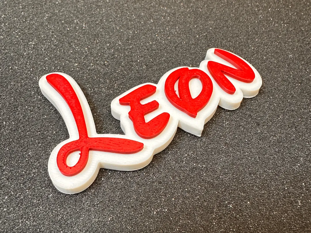 Leon Waldo Name Tag - Free 3D Print Model - MakerWorld