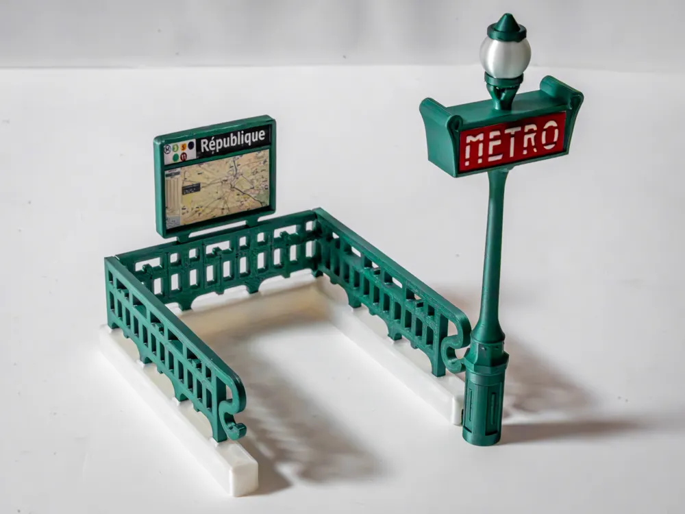 Retro Pariser Metro- / U-Bahn-Eingang – Kostenloses 3D-Druckmodell ...