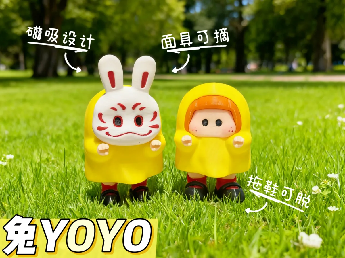 Rabbit YOYO (mask with magnetic attachment, detachable slippers) - Free ...