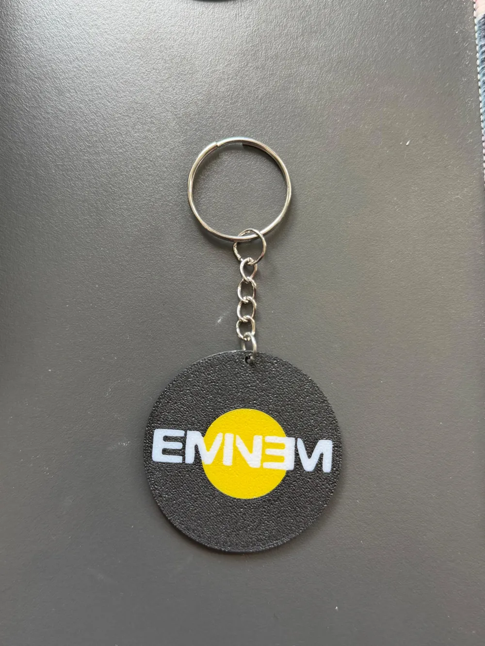 Llavero Eminem Disco Vinilo NFC - Modelo de impresión 3D gratuito ...