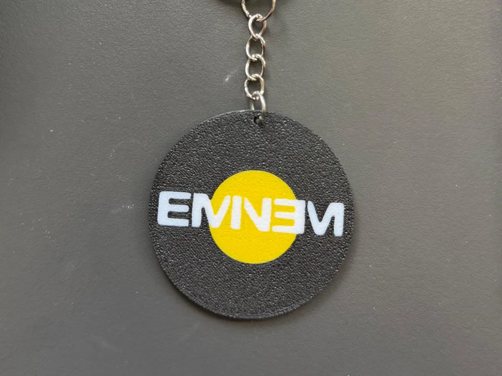 Llavero Eminem Disco Vinilo NFC - Modelo de impresión 3D gratuito ...