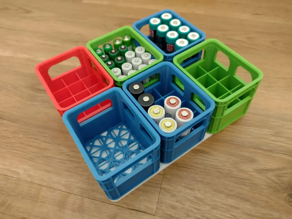 Customizable & stackable beer crate for batteries by RB_DESIGNS ...