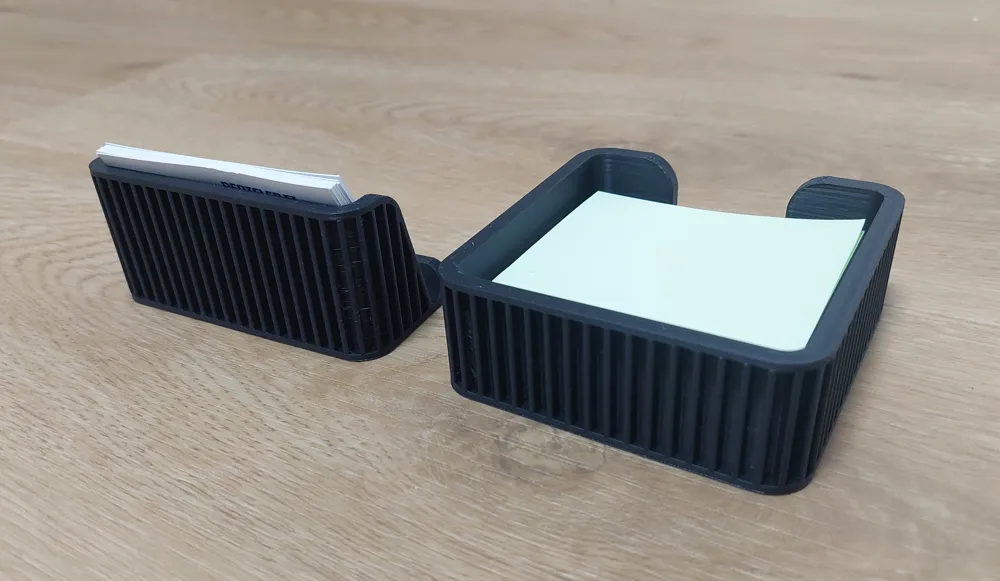Modern Ribbed Business card holder - Free 3D Print Model - MakerWorld