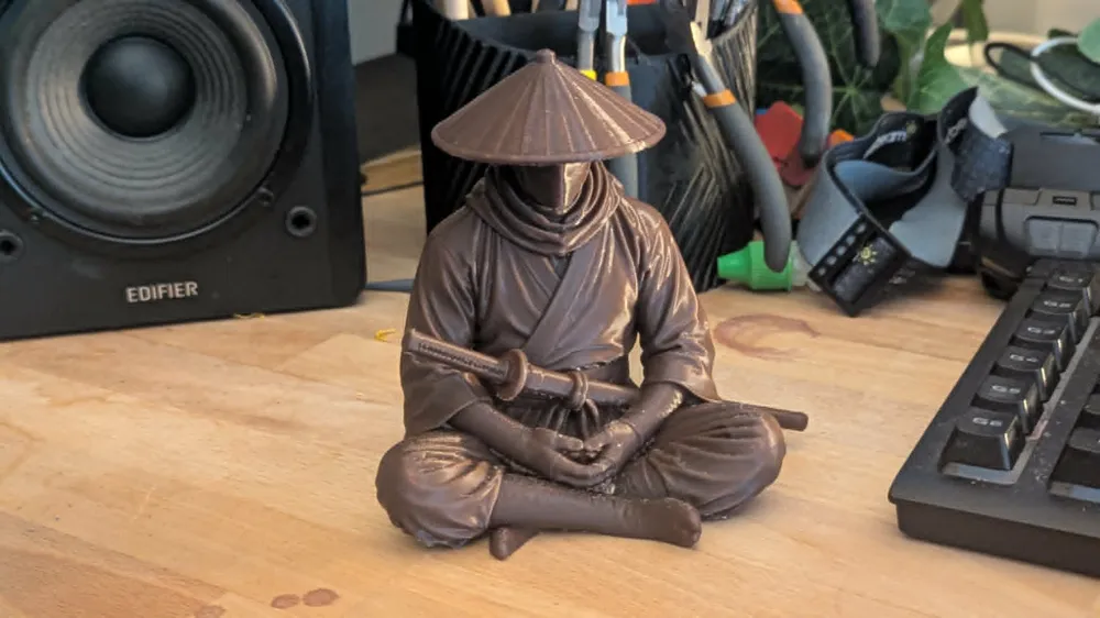 Meditating Shinobi Desk Ornament - Free 3D Print Model - MakerWorld