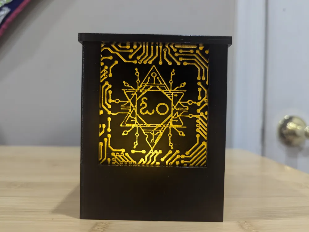 Om Circuit Square Lamp - Free 3D Print Model - MakerWorld