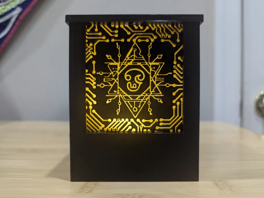 Om Circuit Square Lamp - Free 3D Print Model - MakerWorld