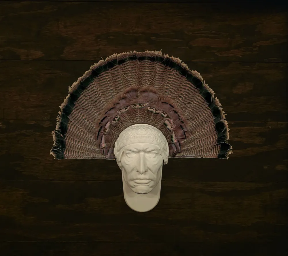 Turkey Fan Display Mount - Native American Full - Free 3D Print Model ...