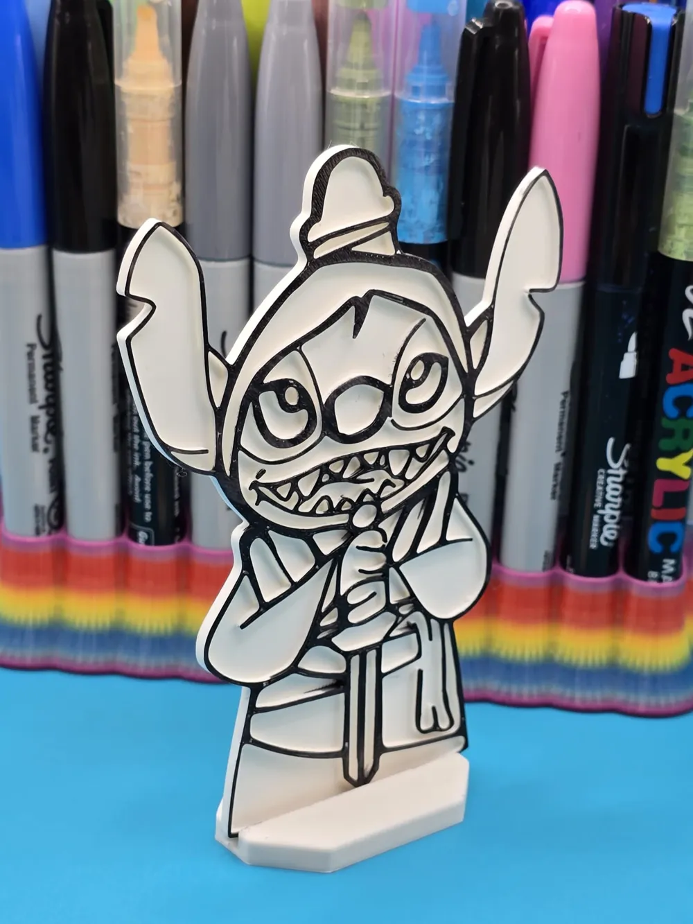 Stitch Mulan Coloring Craft - Free 3D Print Model - MakerWorld