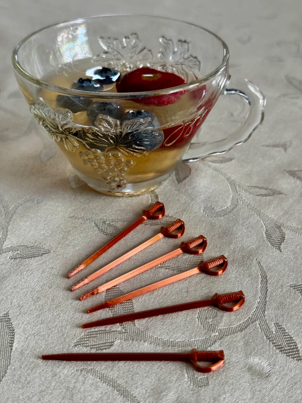 Sword Skewers – Fruit Picks for Festive Drinks by Von_Printy - MakerWorld