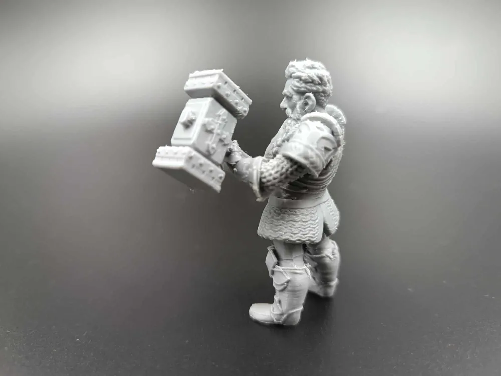 DnD mini Dwarf Warrior v2 Dungeon and Dragon by drakeforge3d - MakerWorld