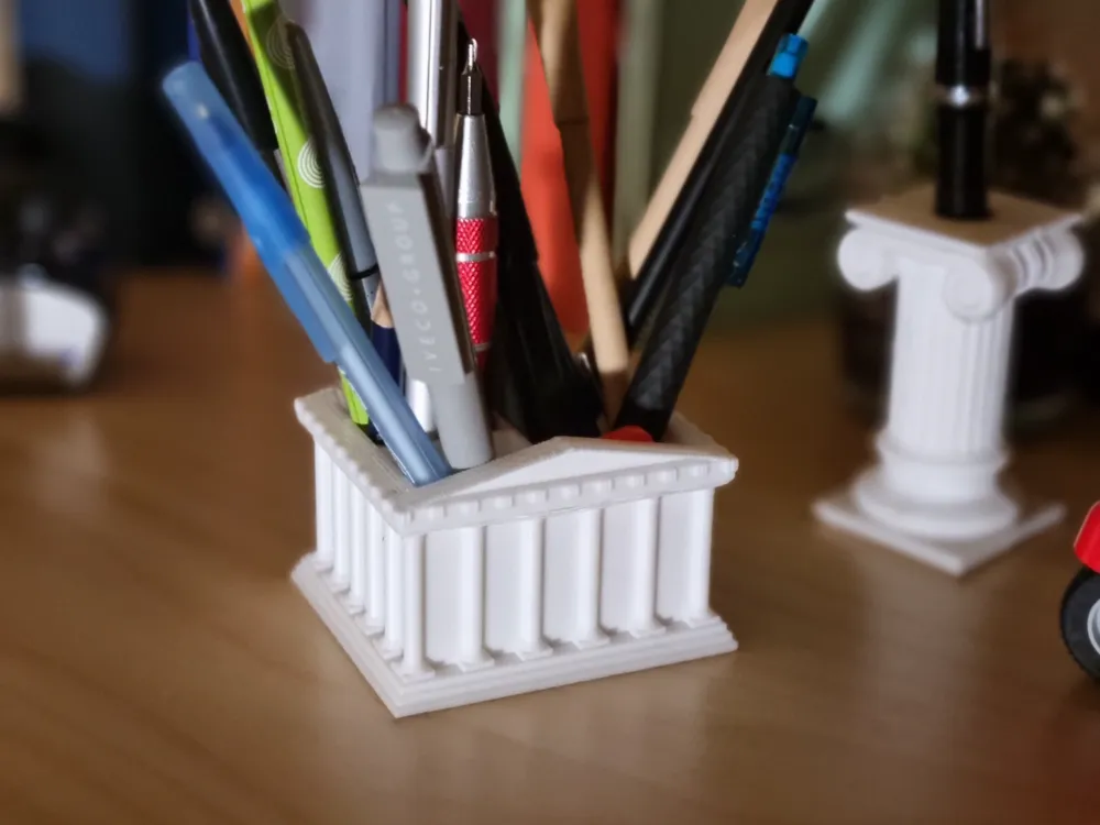 Ancient Temple - Pencil Holder by lst_lab MakerWorld: Download Free 3D ...