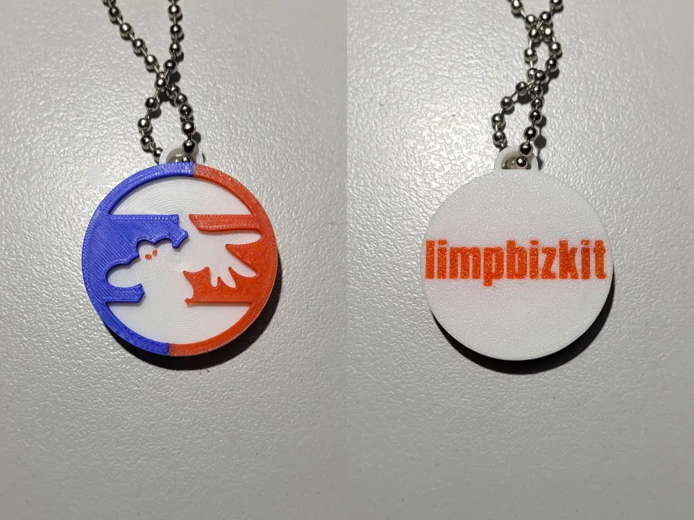 Limp Bizkit Logo Double Sided Keychain - Free 3D Print Model - MakerWorld