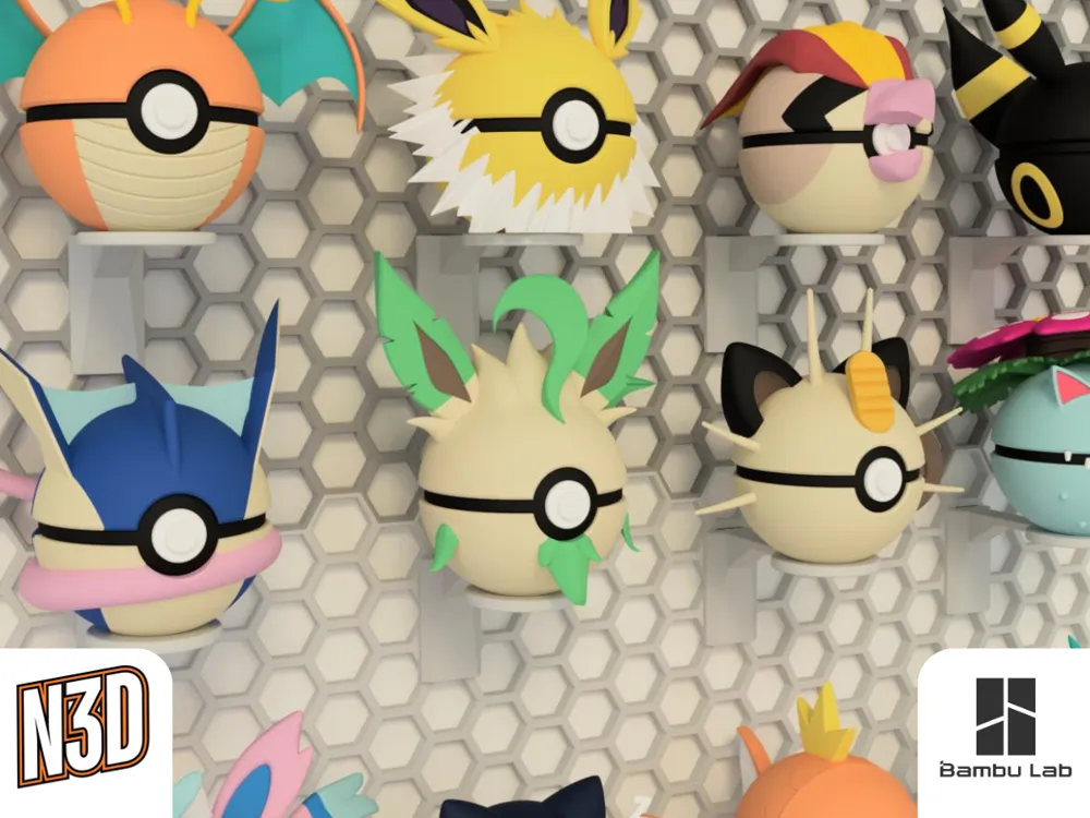HSW Wall Mount – N3D Poké Balls by N3D - MakerWorld