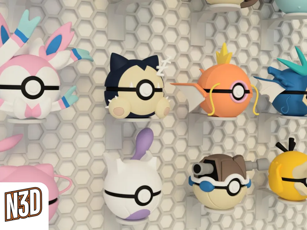 HSW Wall Mount – N3D Poké Balls - Free 3D Print Model - MakerWorld