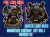 Fire lord boss & water lord boss miniature fantasy by ShoheiX ...