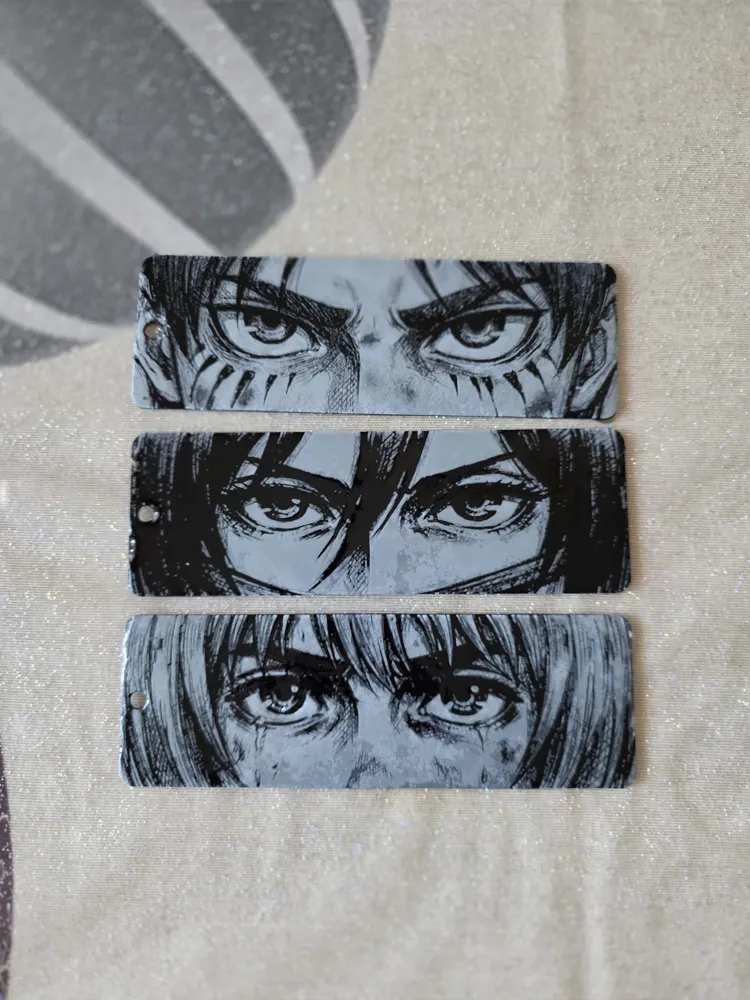 Attack on Titan Bookmarks - 3 Bookmarks by frapbotta MakerWorld: Download Free 3D Models