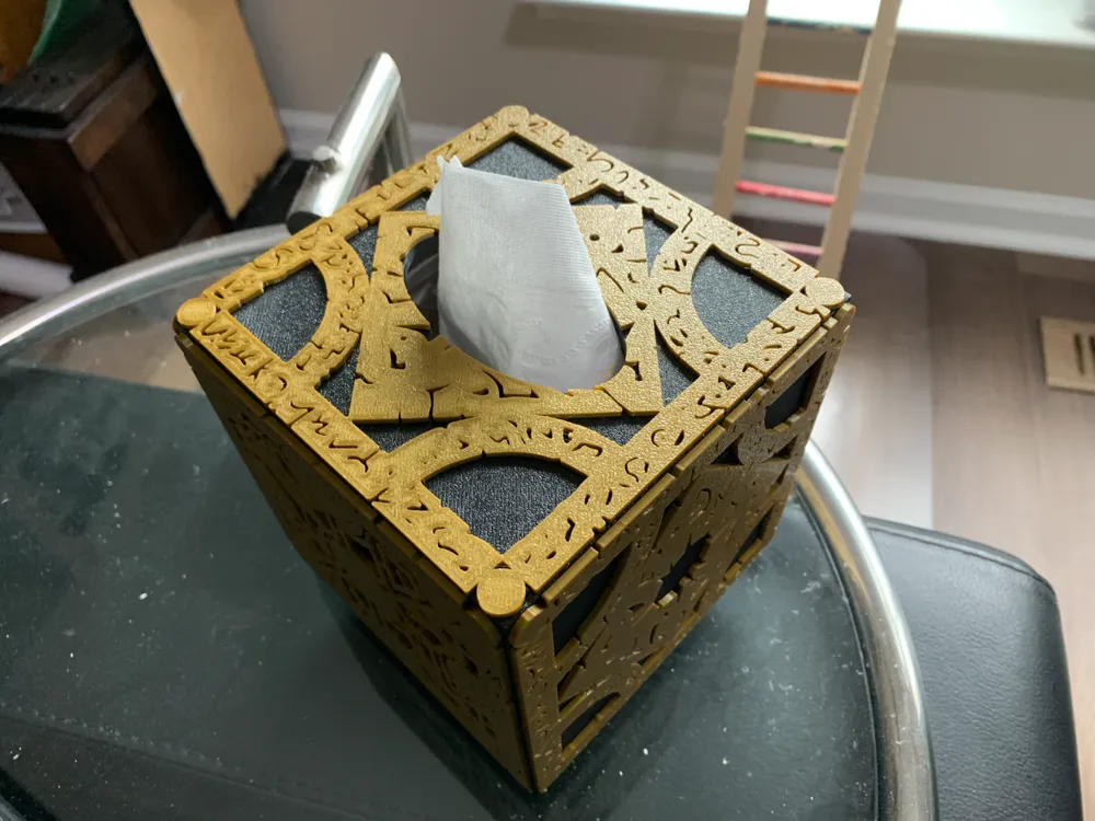 Hellraiser Tissue Puzzle Box Cover v2 Remixed by MattInDetroit - MakerWorld