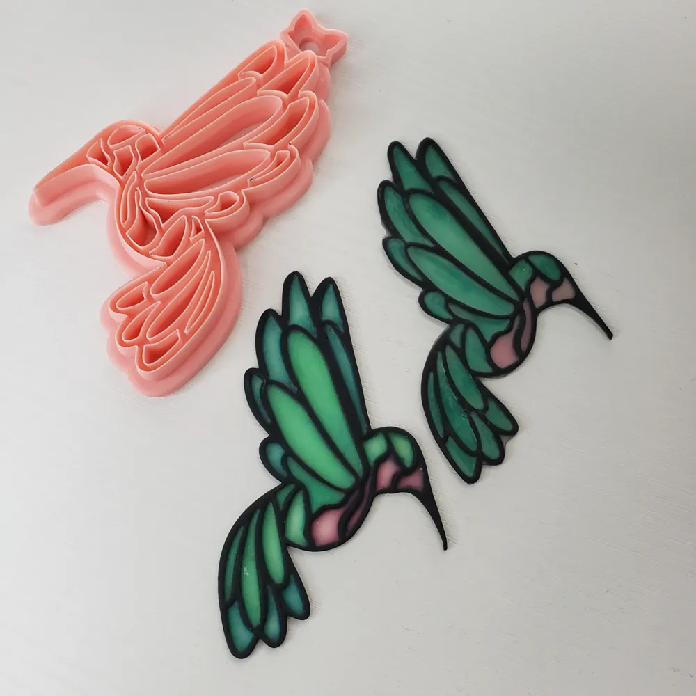 Hummingbird Window Cling/Suncatcher Clay Cutter by Crafty Clay Babes x ...