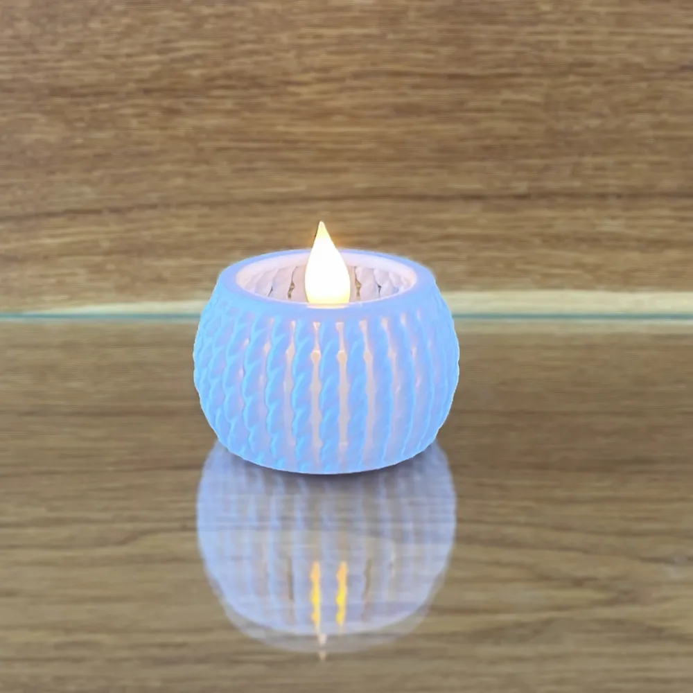 LED Tea Light Holder_TwistGlow by der_dennis3d MakerWorld: Download ...
