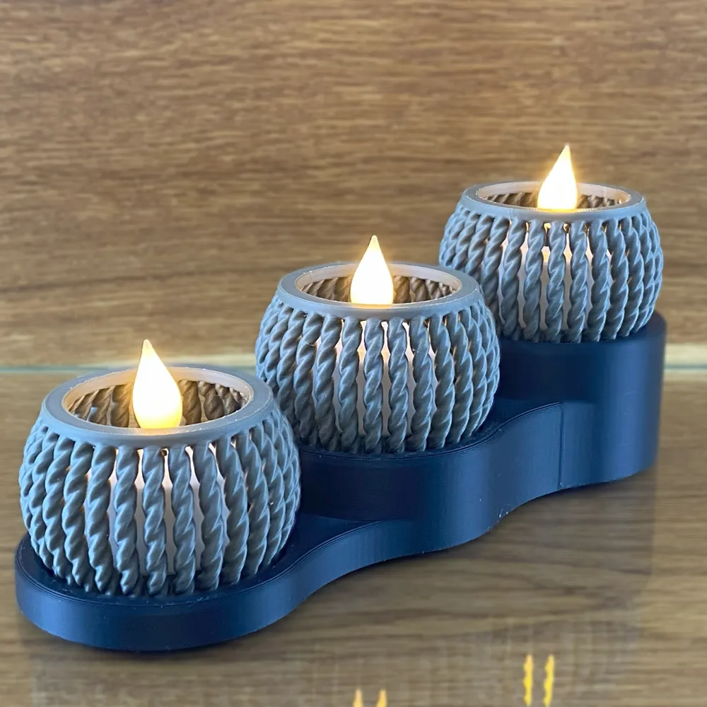 LED Tea Light Holder_TwistGlow by der_dennis3d MakerWorld: Download ...