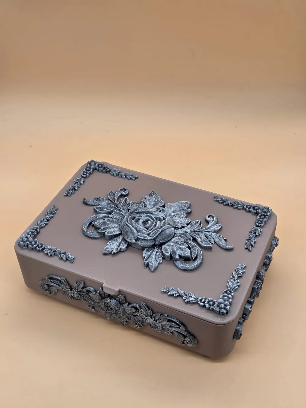 Jewelry Organizer Box with Floral Ornaments - Free 3D Print Model ...
