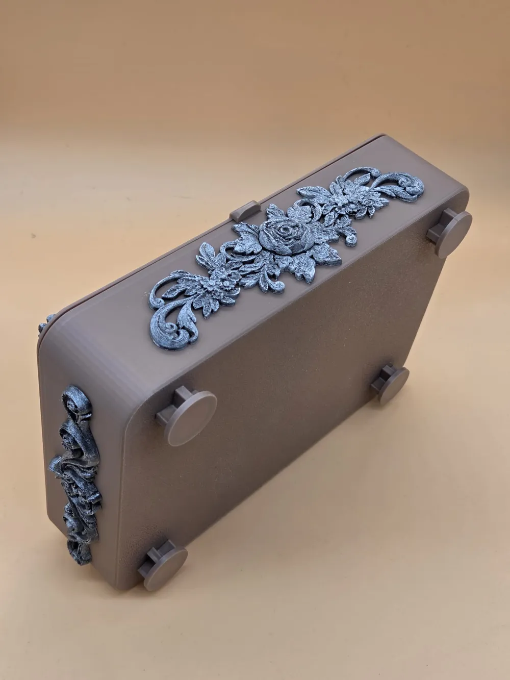 Jewelry Organizer Box with Floral Ornaments - Free 3D Print Model ...
