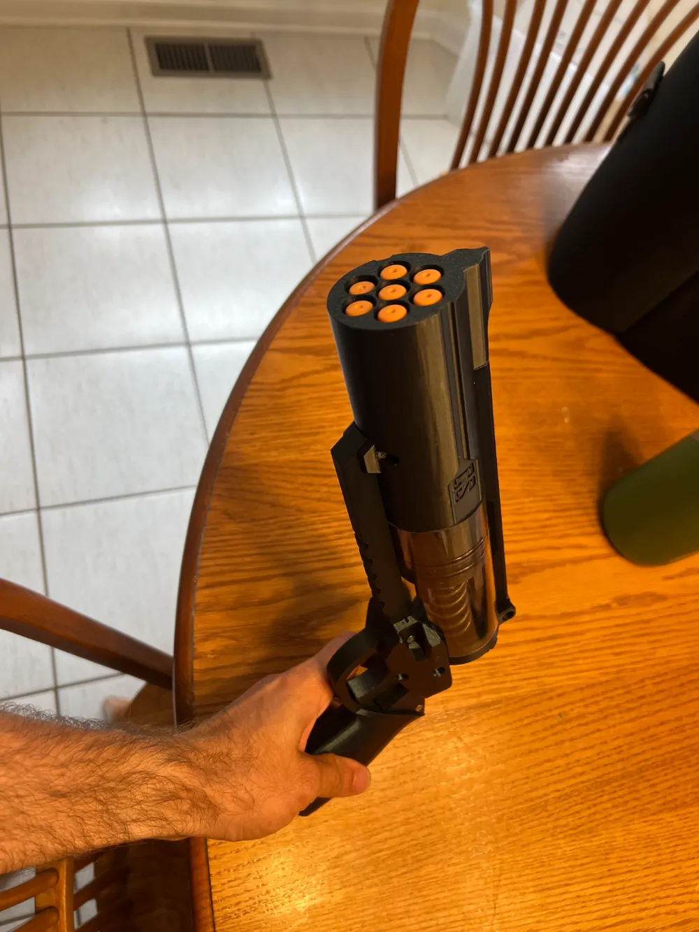 "Nerf" Half Dart 7 Shooter Hand Cannon! "YEHW" Remixed by XNVM - MakerWorld