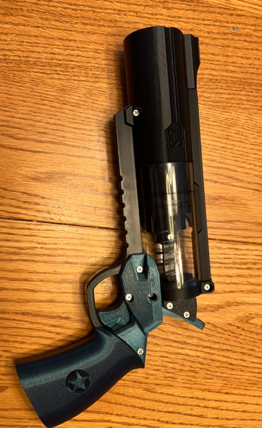 "Nerf" Half Dart 7 Shooter Hand Cannon! "YEHW" Remixed by XNVM - MakerWorld